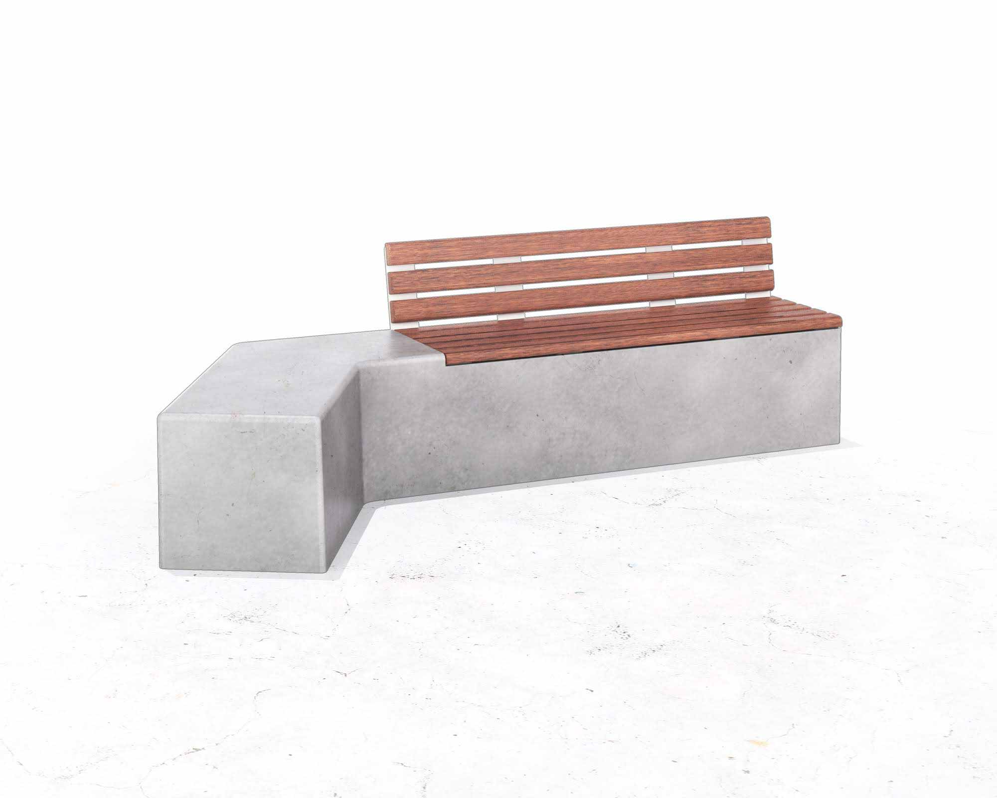 Timber Backed Bench — Street and Garden